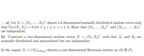 solved a let x x xx denote a k dimensional