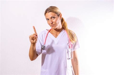 Premium Photo Nurse Dressed In Hospital Clothes And Stethoscope