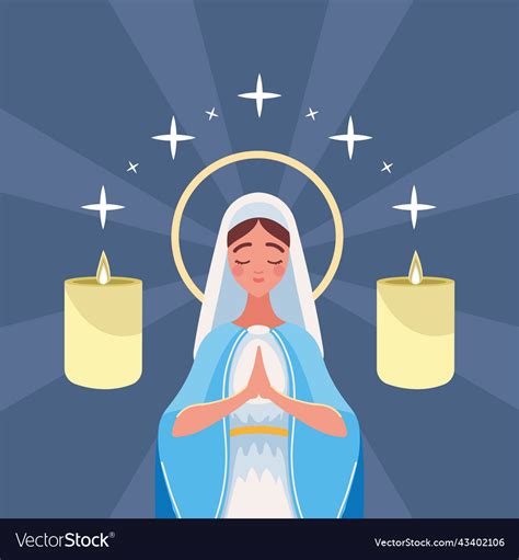 Miraculous Virgin Assumption Royalty Free Vector Image