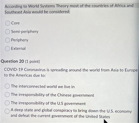 According To World Systems Theory Most Of The
