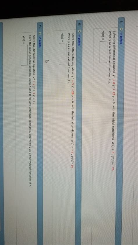 Solved Solve The Differential Equation Y S Y 12 Y 0