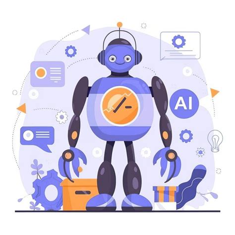 Premium Vector 2d Vector Illustration Artificial Intelligence And The