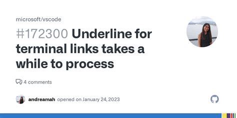 Underline For Terminal Links Takes A While To Process · Issue 172300