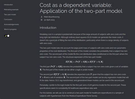 Two Part Models In R Application With Cost Data — Mark Bounthavong
