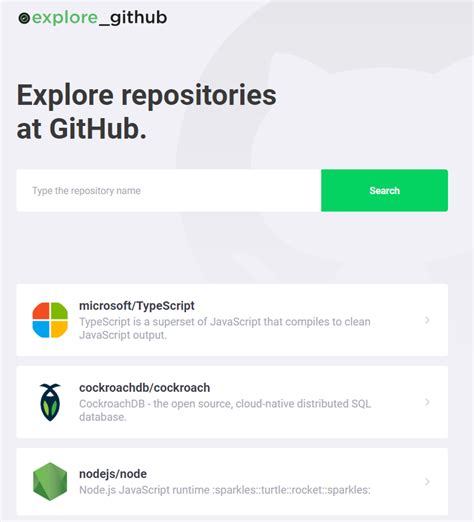 GitHub Stevescruz Explore Github Explore GitHub Search For Your Favorite Repositories To