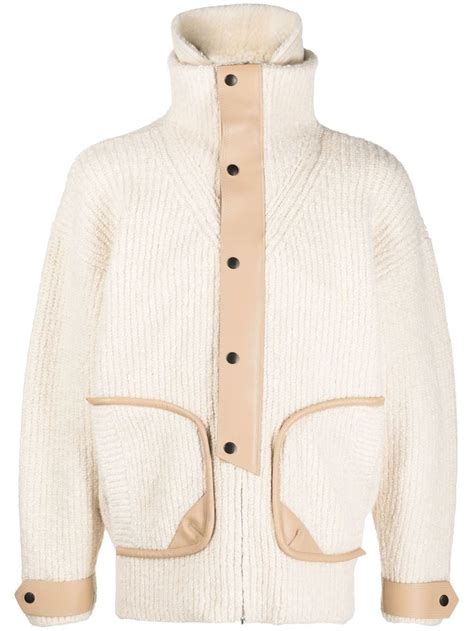 MARANT Funnel Neck Ribbed Knitted Jacket Eraldo CN