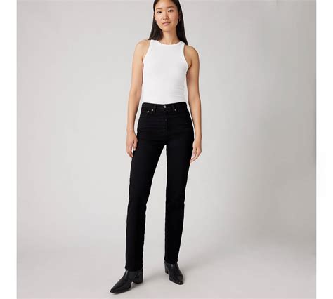 Wedgie Straight Jeans Black Levis® Ie