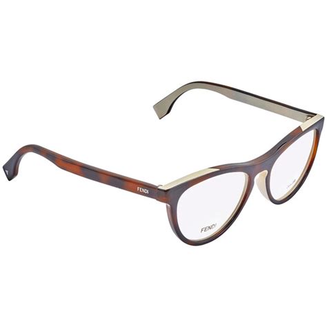 Fendi Ladies Havana Cream Eyeglasses Ff0123 Miy 51 762753023827