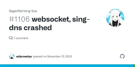 Websocket Sing Dns Crashed · Issue 1106 · Sagernetsing Box · Github