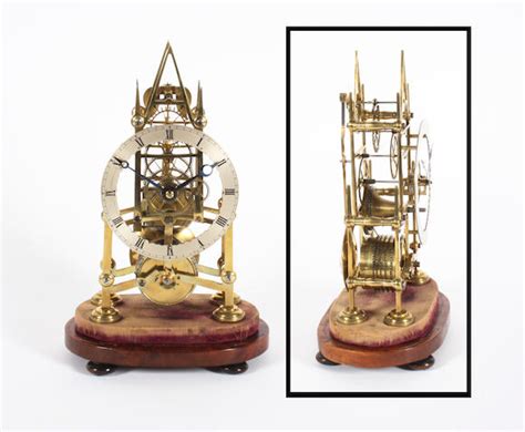 Bonhams A 19th Century Brass Skeleton Timepiece