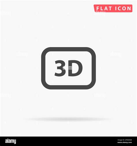 3d Simple Flat Black Symbol With Shadow On White Background Vector