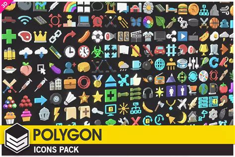 Polygon Icons Pack Low Poly 3d Art By Synty Unityhubpro бесплатные ассеты для Unity и