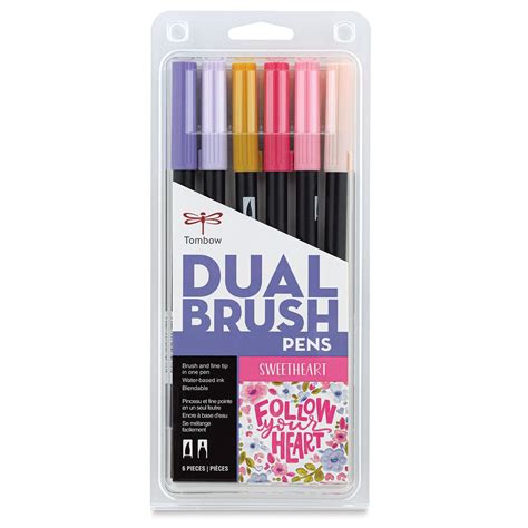 Tombow Dual Brush Pens Set Of 6 Sweetheart Colors Michaels