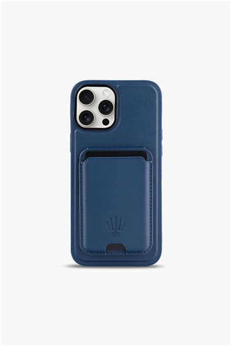 STANDLI IPHONE 12 PRO MAX MAVİ DERİ TELEFON KILIFI Watch of Royal
