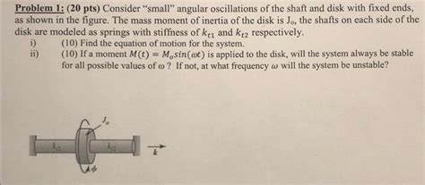 Solved Problem 1 20 Pts Consider Small Angular Chegg Com
