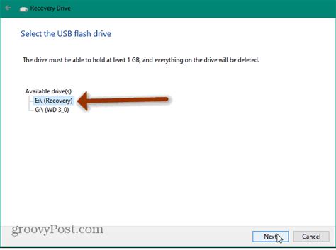 Create A Windows USB Recovery Drive