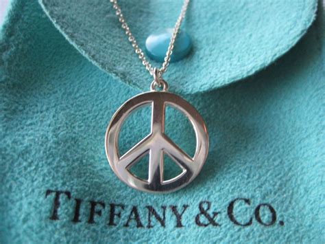 Timeless Authentic Tiffany Co Sterling Silver Small Peace Sign