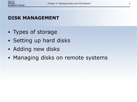 PPT MANAGING DISKS AND FILE SYSTEMS PowerPoint Presentation Free