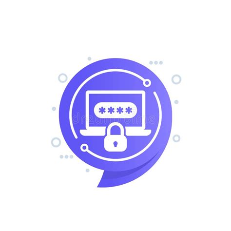Password Protection Icon For Web Stock Vector Illustration Of