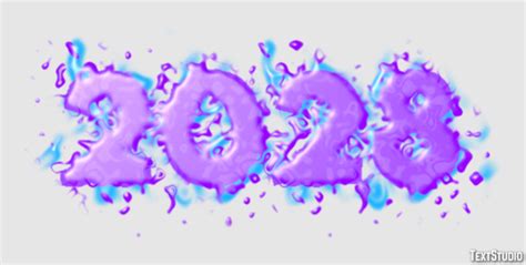 2028 Text Effect And Logo Design Number