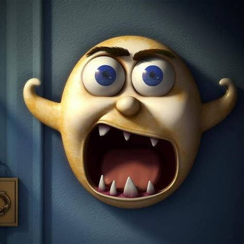Premium Ai Image 3d Warning Angry Face Emoticon Facial Images Ai