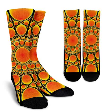 Neon Orange Sun Crew Socks This Is It Original