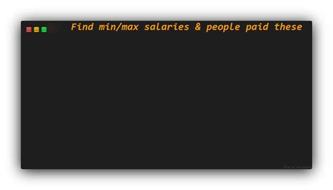 SQL Daily On Twitter Want To Find The Highest Lowest Salaries Who