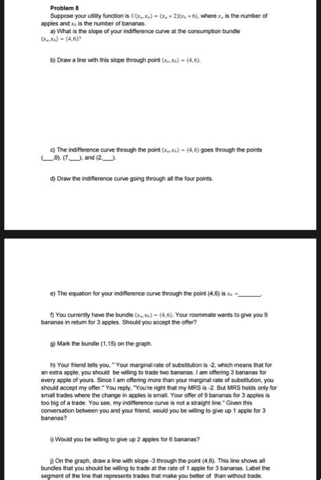 Problem 8 Suppose Your Utility Function Is UG 2 Chegg