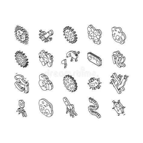 Bacteria Virus Bacterium Cell Isometric Icons Set Vector Stock Vector