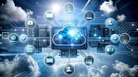 Cloud Computing Technology Background Cloud Technology Concept Stock Illustration