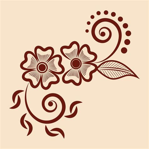 Premium Vector Illustration Of Traditional Indian Henna Mehndi Floral