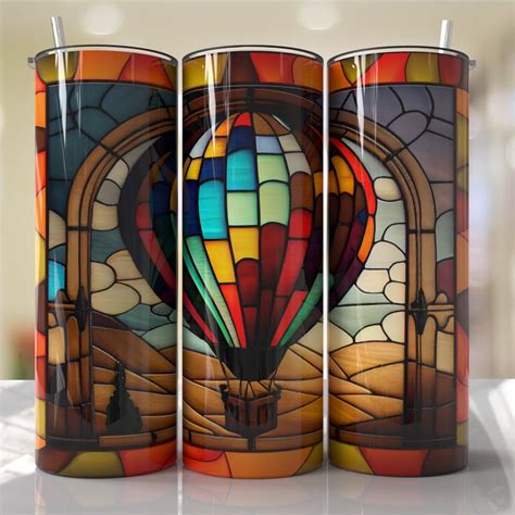 Stained Glass Hot Air Balloon Template Etsy