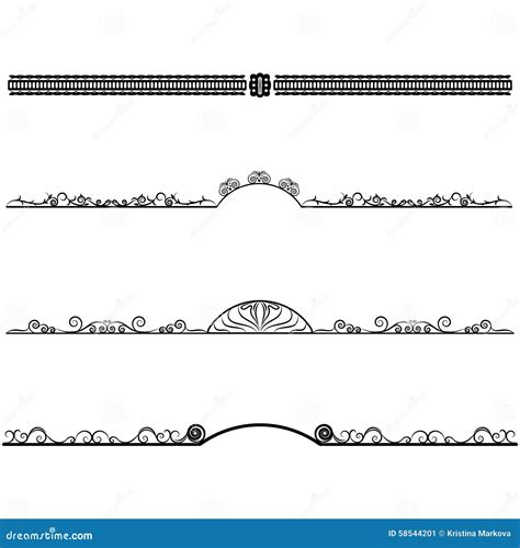 Set Border Design Element Stock Vector Illustration Of Card 58544201