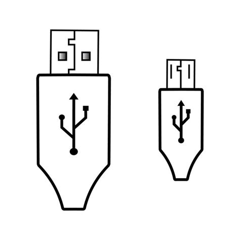 Usb 데이터 케이블 아이콘 로고 벡터 디자인 서식 파일 프리미엄 벡터