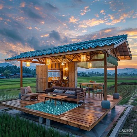 ในปี 2025 สไตล์กระท่อม การออกแบบระเบียง บ้านในฝัน