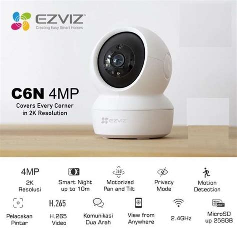 Promo Ezviz C6n 4mp Smart Ip Indoor Pan N Tilt Cctv Camera Night Vision
