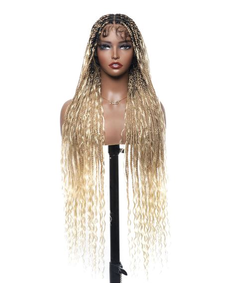 Tangleless Hd Lace Knotless Boho Box Braided Wig 100 Strands