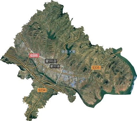 蒙阴街道高清卫星地图