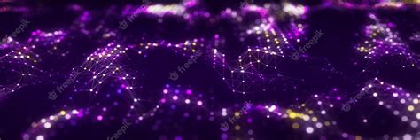 premium photo dynamic particle wave in cyberspace futuristic wave
