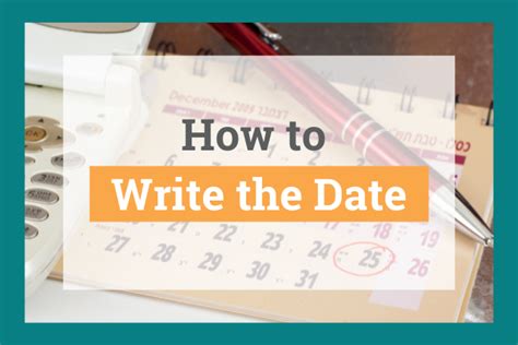 How To Write The Date Correctly