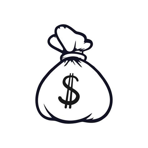 Dinero Bolsa Dinero Icono Dinero Vector Dinero Icono Vector Diseño