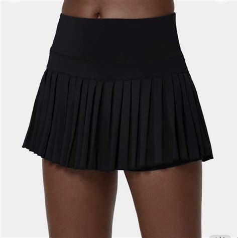Pleated Black Mini Skirt Sports Tennis With Built In Depop