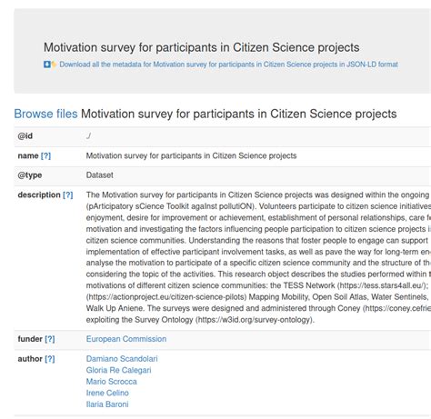 Use Cases Survey Ontology Research Object Crate Ro Crate