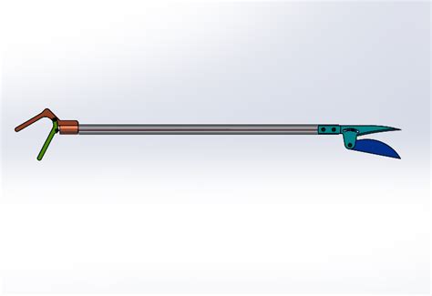 长柄剪枝器solidworks 2015模型图纸下载 懒石网