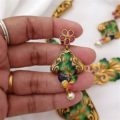 Peacock Designer Necklace South India Jewels