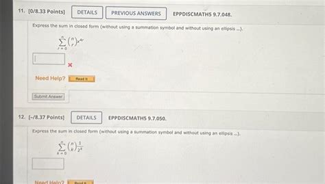 Solved Express The Sum In Closed Form Without Using A