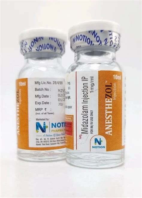 Midazolam Injection At ₹ 5000 Vial Mumbai Id 2856600608773