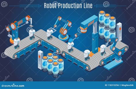 Isometric Robot Illustration Cartoondealer