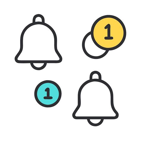 Creative Notification Icons Vector Art Illustration Set Premium AI Generated Vector