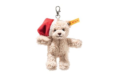 Purchase Steiff 112607 Ben Christmas Keyring Plush Bear Wearing Santa